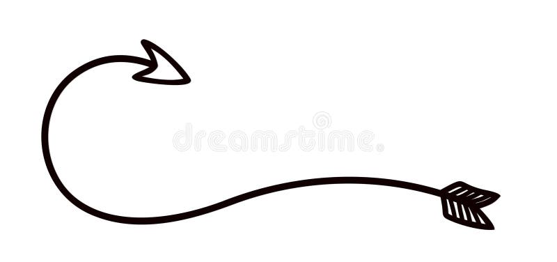 The stylized arrow symbol. stock vector. Illustration of character ...