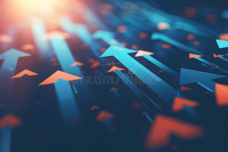 A Stylized Arrow of an Upwardpointing Arrows Symbolizing Business ...