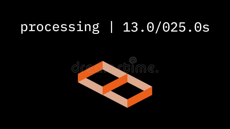 Animated AI Generation Symbol with Black Background and Timing 25 Sec ...