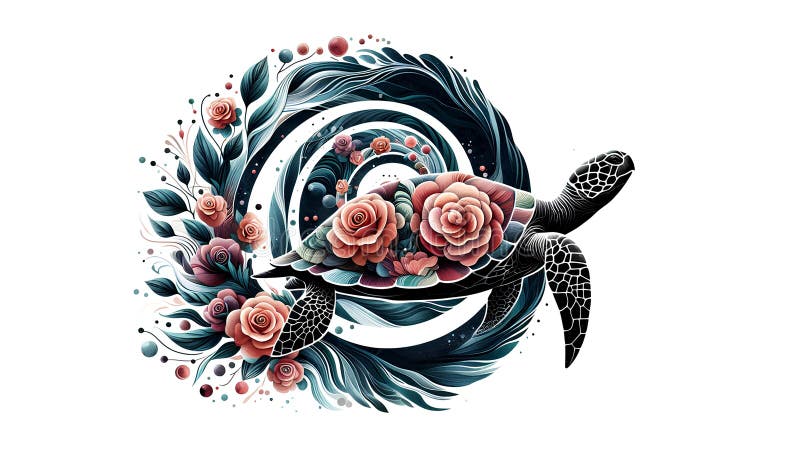 Detailed Sea Turtle Artwork Stock Illustrations – 1,040 Detailed Sea ...