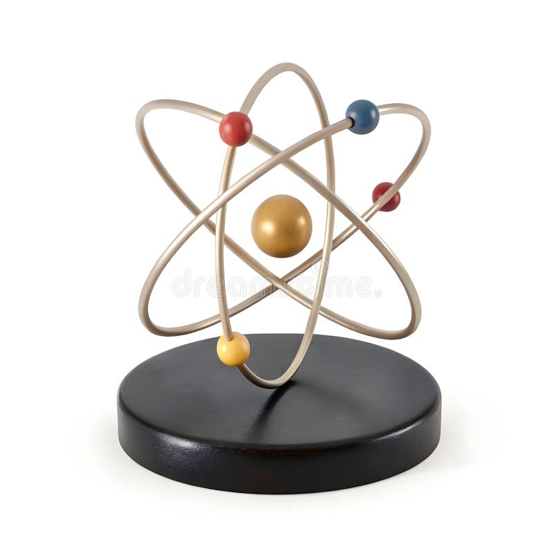 Atomic Model with Orbiting Spheres Atom Model Atomic Structure Stock ...