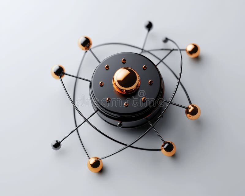 Stylized Atomic Model Isolated Background Stock Illustration ...