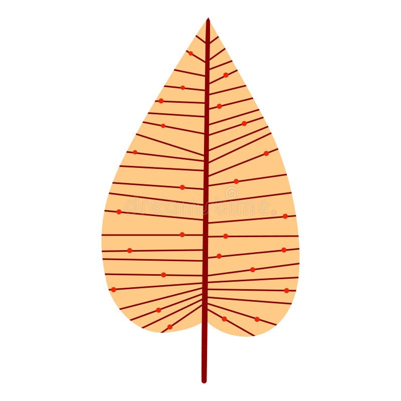 Stylized Autumn Leaf, Flat Design Stock Vector - Illustration of botany ...