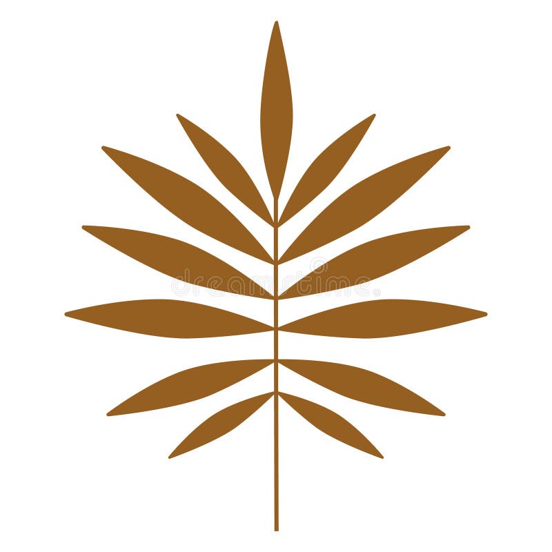 Stylized Autumn Leaf, Flat Design Stock Vector - Illustration of ...