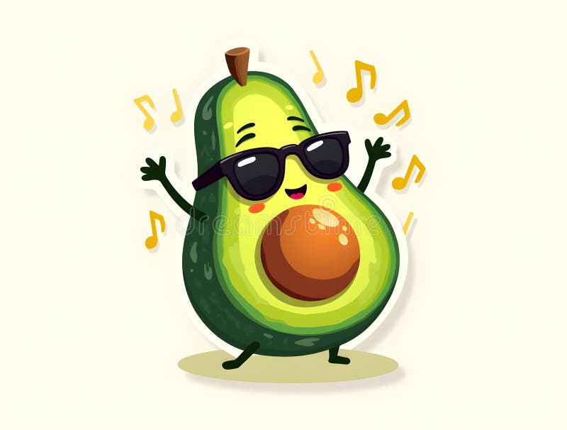 Stylized avocado isolated stock illustration. Illustration of ...