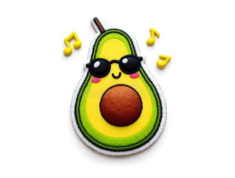 Stylized avocado isolated stock illustration. Illustration of ...