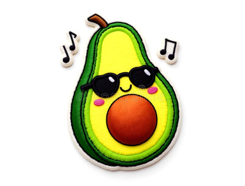 Stylized avocado isolated stock illustration. Illustration of ...