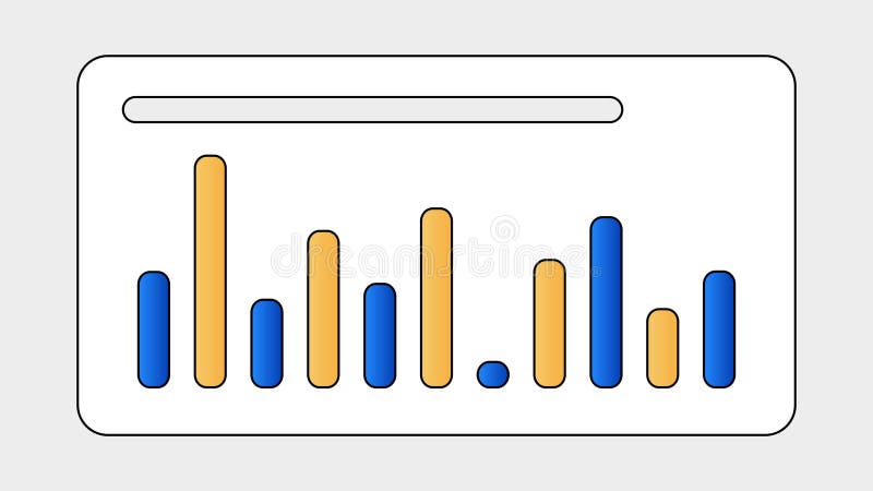 Stylized Bar Graph Infographic in Blue and Yellow Stock Vector ...