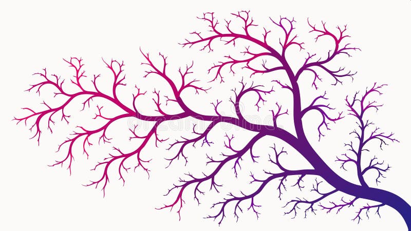 Stylized Bare Tree Struck by Lightning, Symbolizing Resilience, Power ...