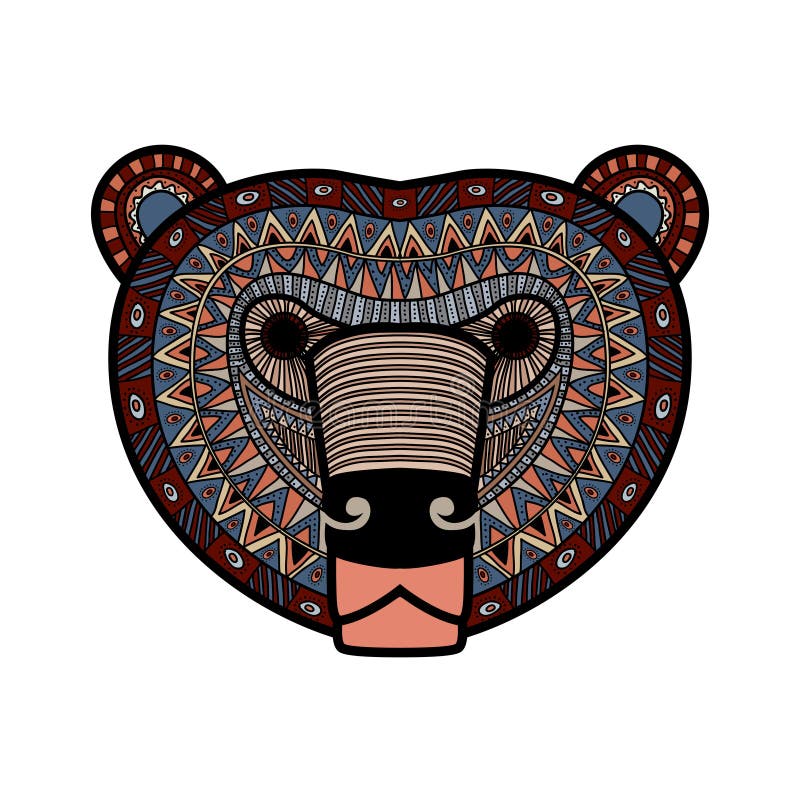 Stylized Bear face stock vector. Illustration of face - 57552227