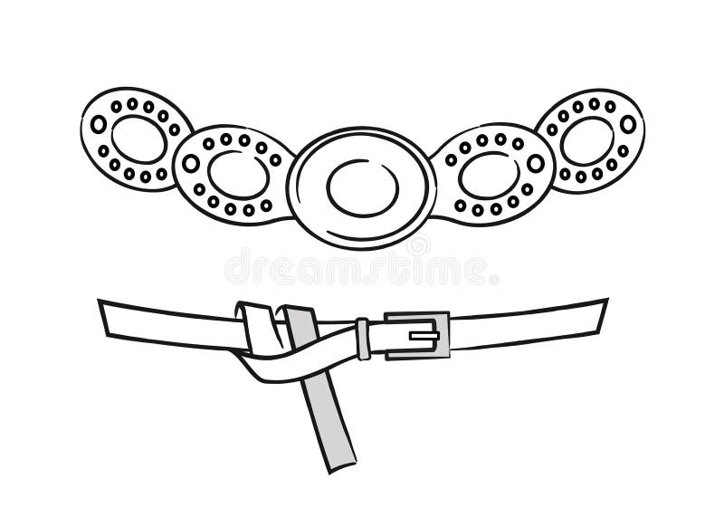 Stylized Belt and Buckle Illustration. Vector Illustration Stock Vector ...