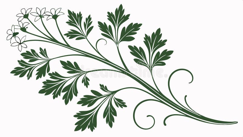Stylized Berry Branch Vector, Elegant Foliage for Decorative Accents in ...