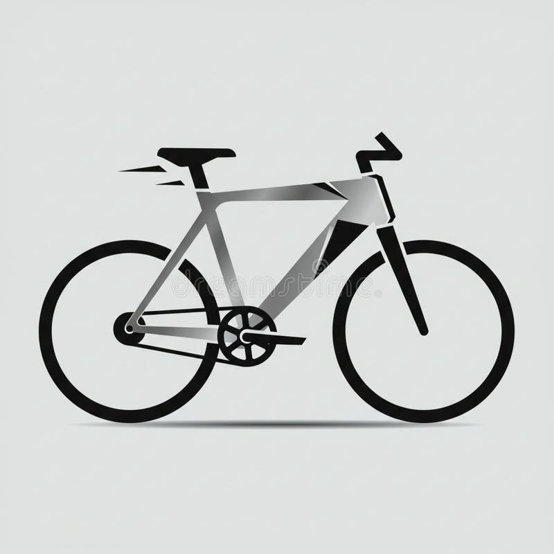 Stylized Bicycle Silhouette with a Sleek, Angular Design. the Bicycle ...