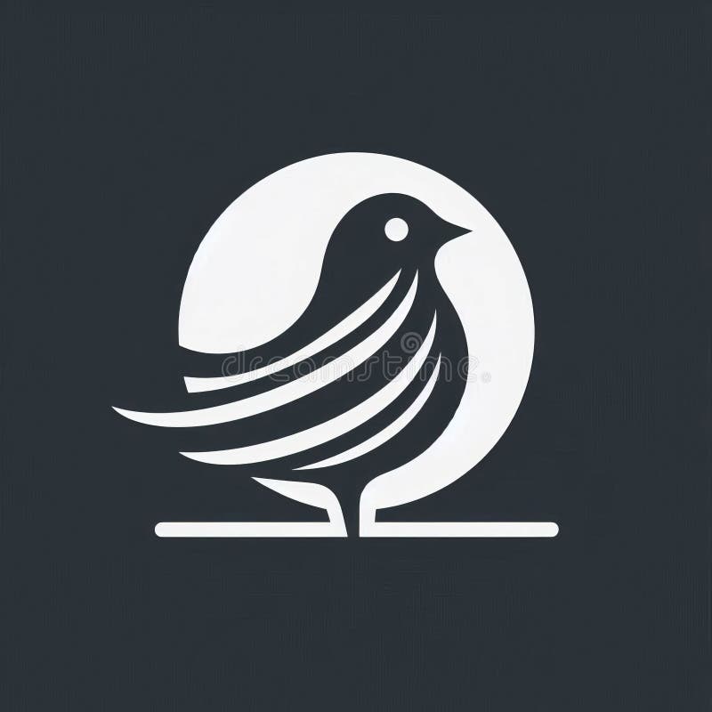 Stylized Bird a Bird Represented with Basic Shapes and Lines Foc Stock ...