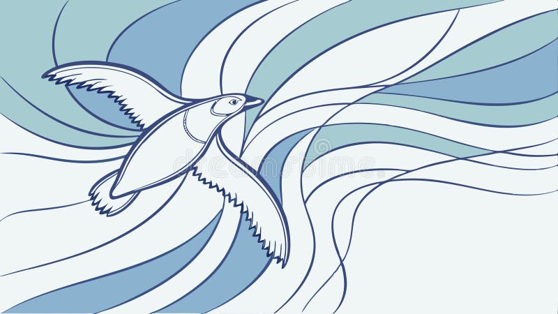Stylized Bird in Flight with Abstract Sky Background Vector Design ...