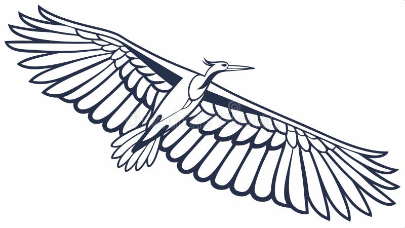 Stylized Bird in Flight Illustration Graphic Vector Design Generative ...