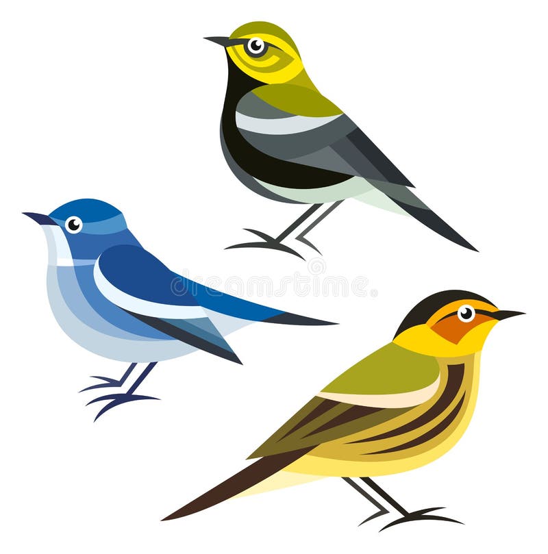 Stylized birds stock vector. Illustration of starling - 30346188