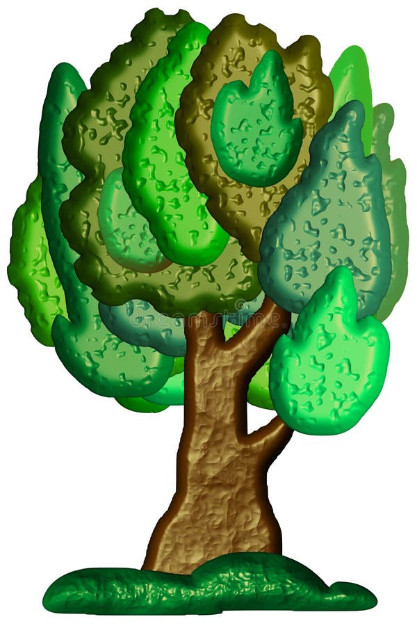 Stylized Bitmap tree stock illustration. Illustration of landscape ...
