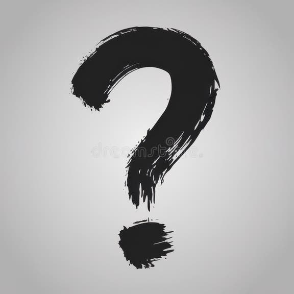 Stylized Black Question Mark on a Light Gray Background, Symbolizing ...