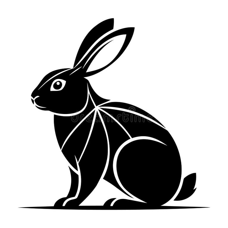 Geometric Rabbit Silhouette Stock Illustrations – 1,484 Geometric ...
