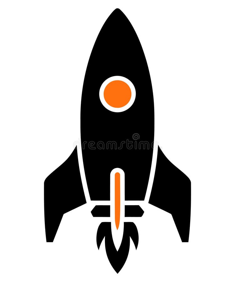 Black Cat in a Rocket Heart Stock Vector - Illustration of black ...