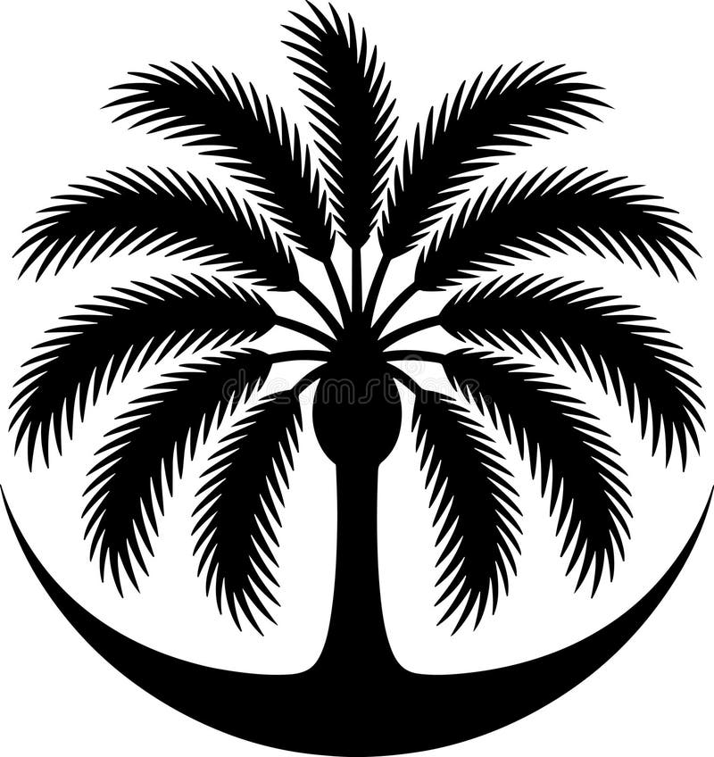Distinctive Palm Tree Shape Stock Illustrations – 174 Distinctive Palm ...