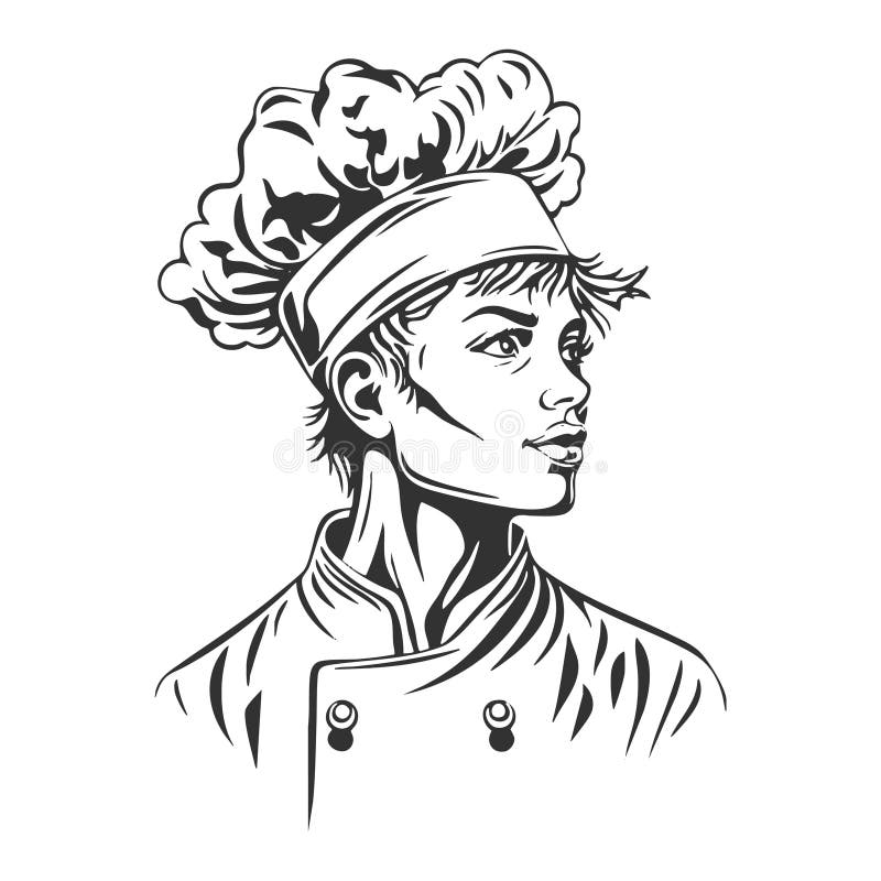 Stylized chef isolated stock vector. Illustration of cooker - 50352386