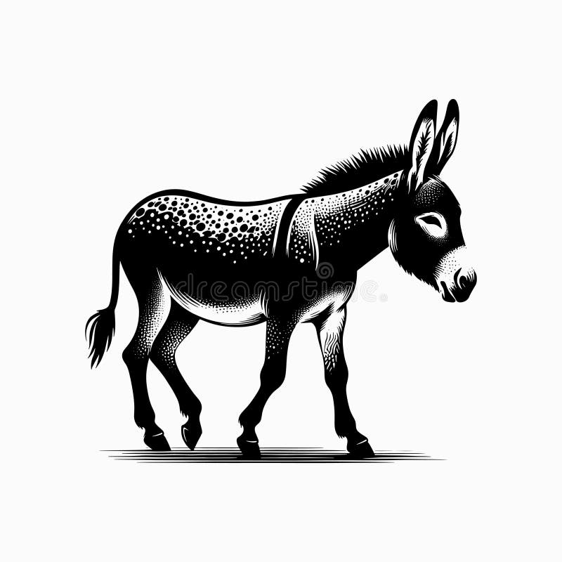Spotted Donkey Illustration Stock Illustration - Illustration of ...