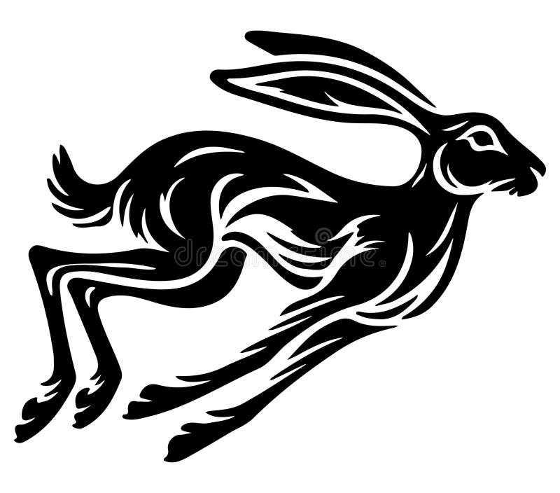 Leaping Hare in Motion stock image. Illustration of agility - 344127907