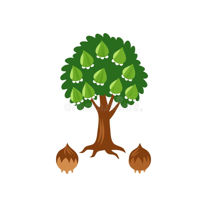 Stylized Black and White Tree Illustration with Unique Leaf and Branch ...