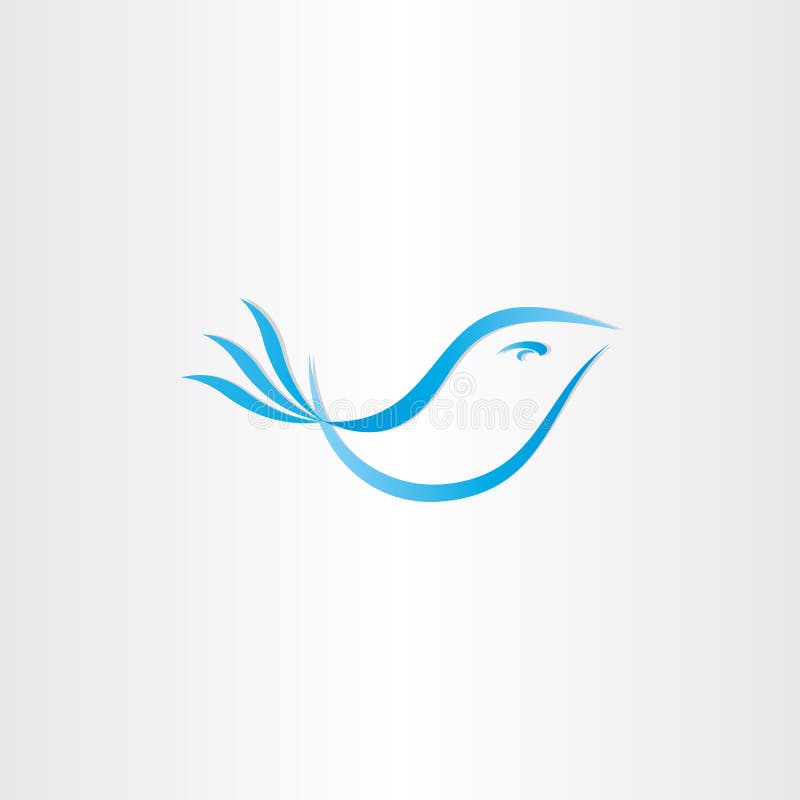 Stylized blue bird vector stock vector. Illustration of style - 204121704