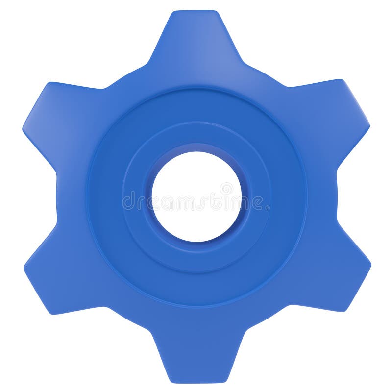 Stylized blue cogwheel stock illustration. Illustration of gear - 356941611