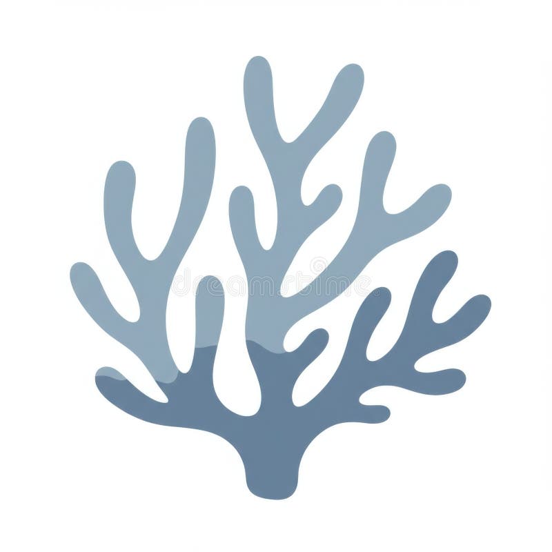 Stylized Blue Coral Illustration Stock Illustration - Illustration of ...