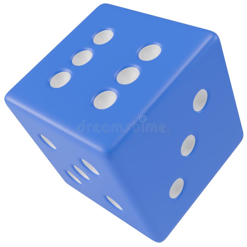 Stylized blue dice stock illustration. Illustration of threedimensional ...