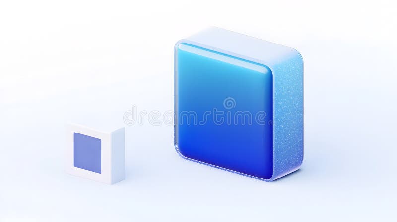Stylized Blue Gradient Shape on White Background Stock Illustration ...