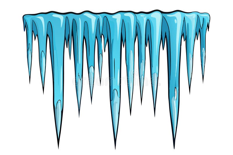Stylized Blue Icicles with Dripping Water, Adding a Frosty Touch To ...