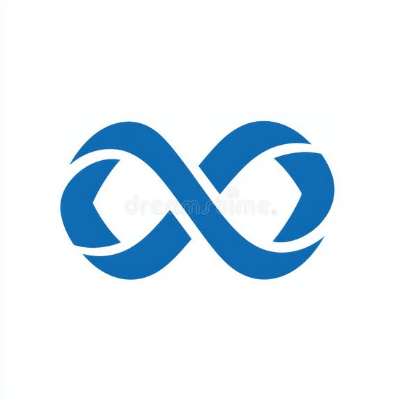 Blue Infinity Symbol stock illustration. Illustration of boundless ...