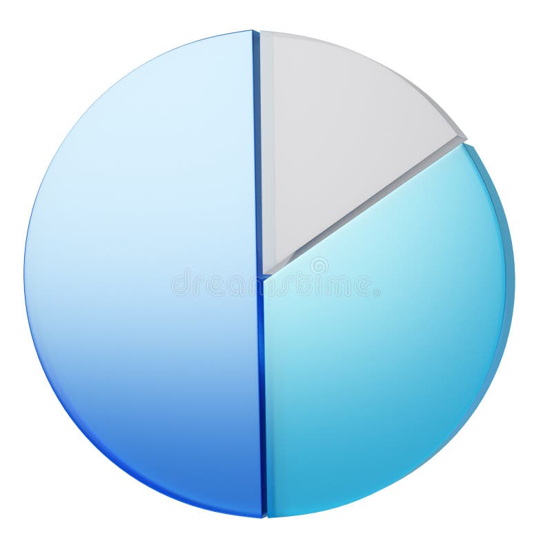 Stylized Blue Pie Chart Graphic Stock Illustration - Illustration of ...