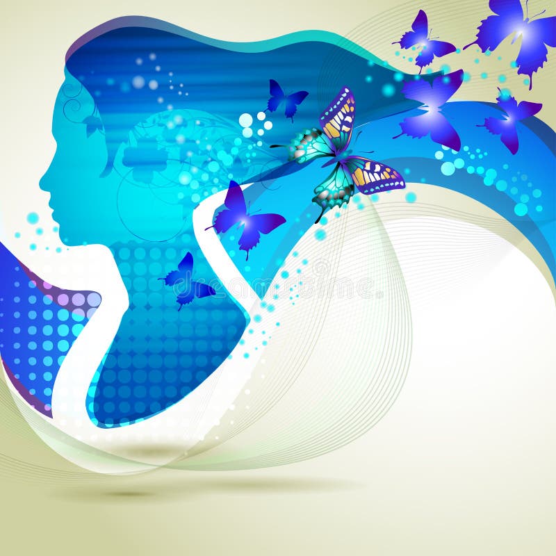 Art & Collectibles Illustration Blue Portrait Drawing & Illustration ...