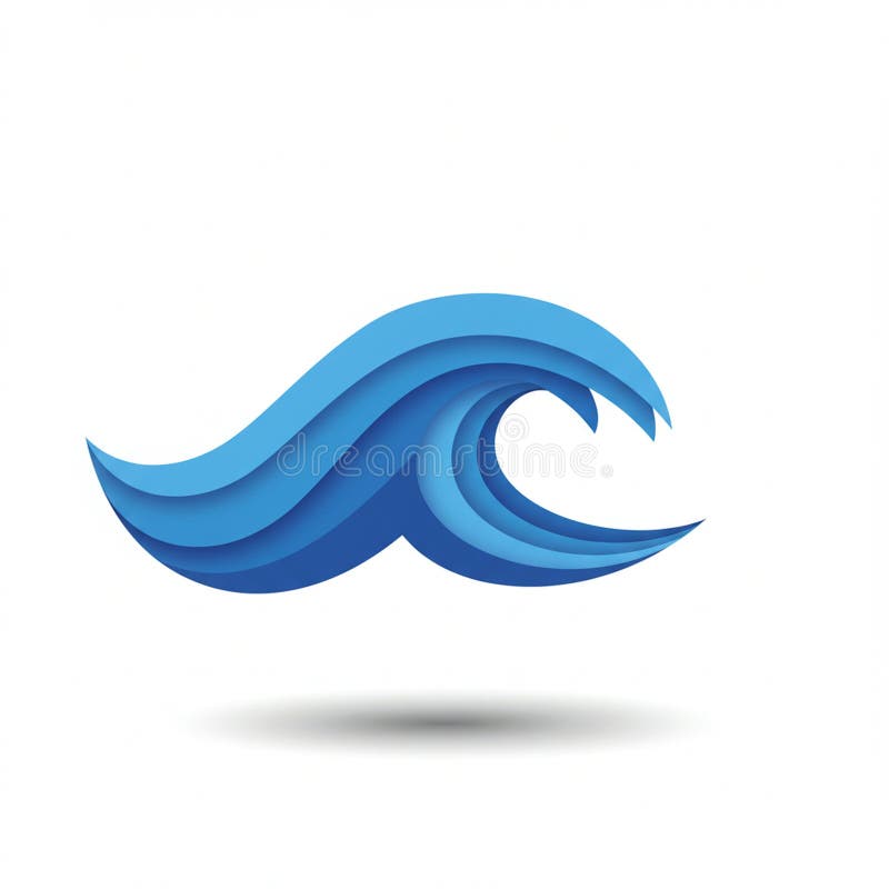 Dynamic Ocean Wave Illustration with Splashing Water Stock Vector ...