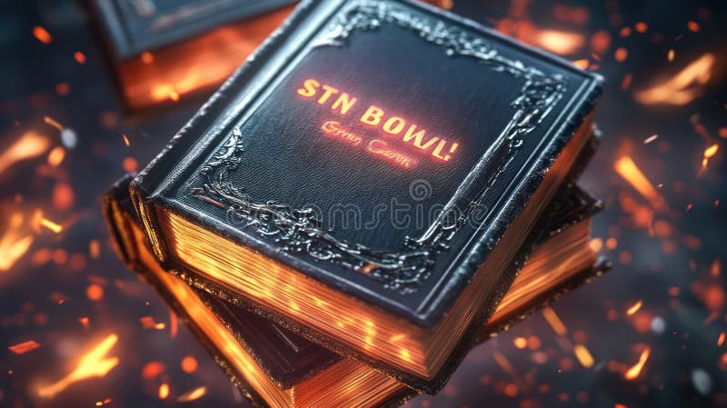 A Stylized Book with Glowing Text, Suggesting a Fantasy or Gaming Theme ...