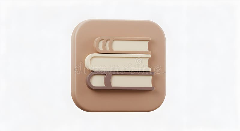 Stylized Books Stacked Neatly on Beige Background Depicting Learning ...