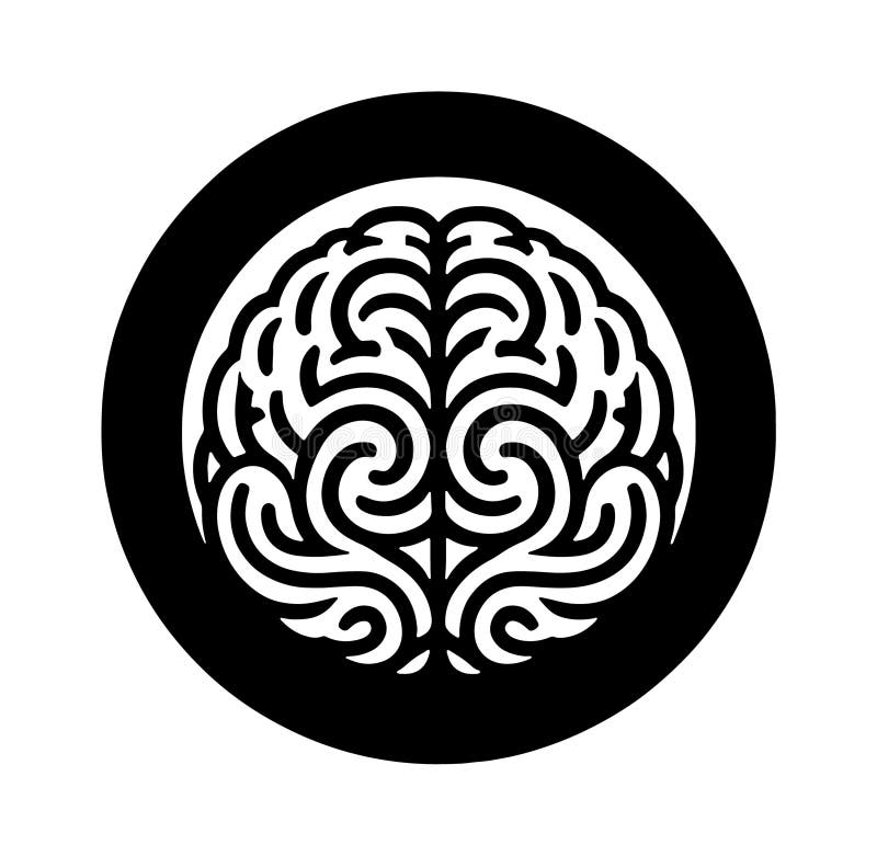 Vector, Bold Brain Icon for Science and Tech Themes. Stock Vector ...