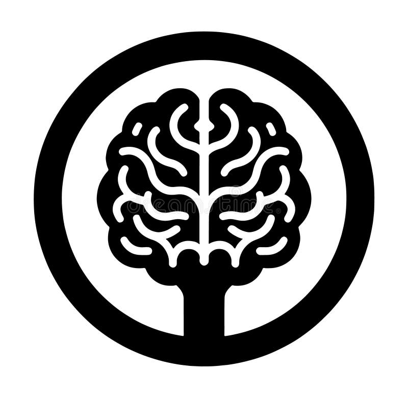 Vector, Bold Brain Icon for Science and Tech Themes. Stock Vector ...