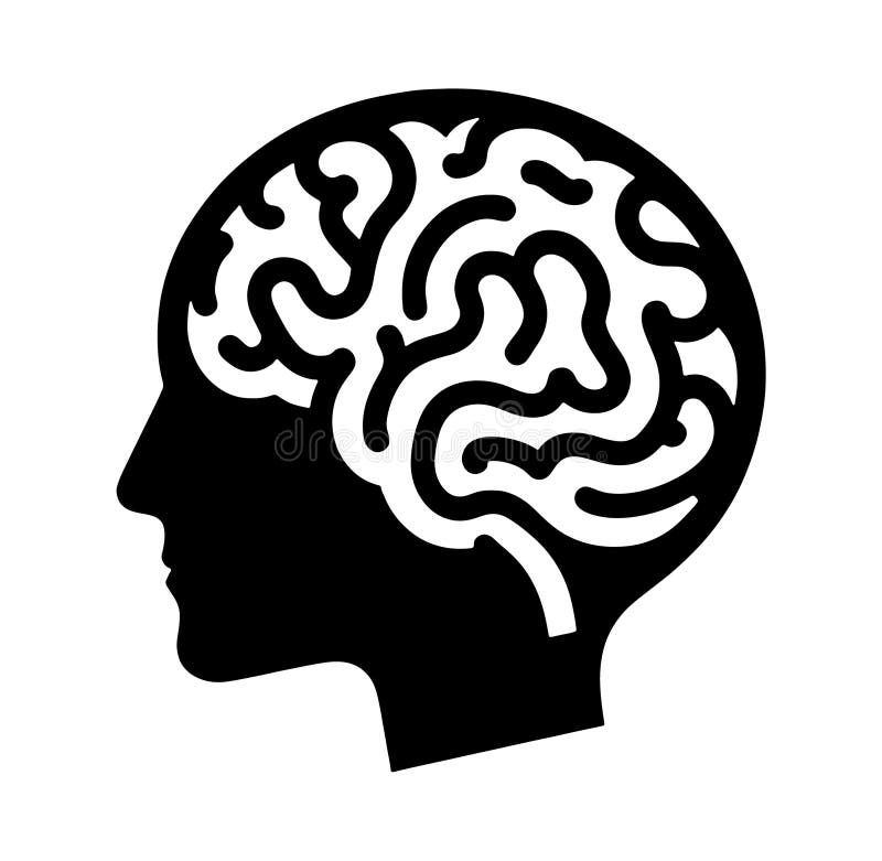 Vector, Bold Brain Icon for Science and Tech Themes. Stock Illustration ...