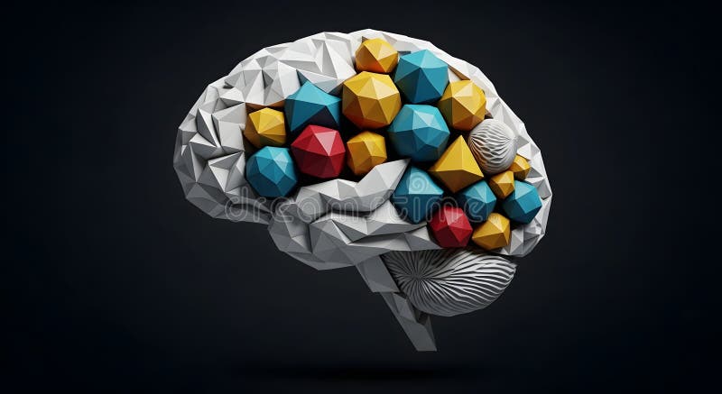 A Stylized Brain Illustration, Combining Science and Art To Represent ...