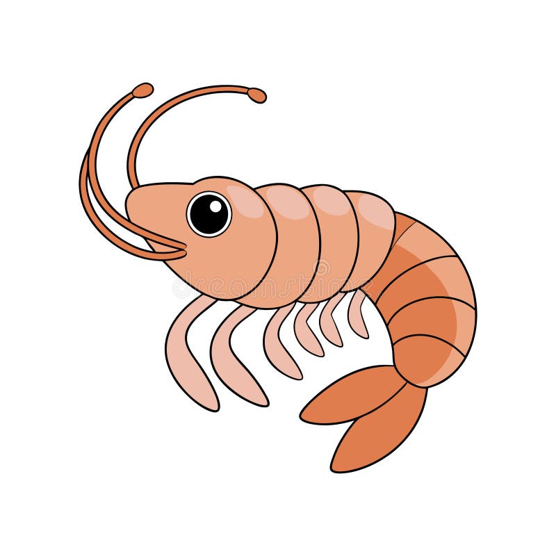 Stylized Brine Shrimp for Creative Coloring Stock Illustration ...