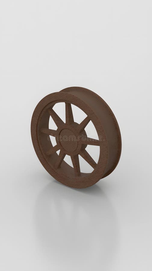 Stylized Brown Wheel on a Light Background Stock Illustration ...