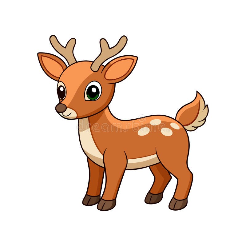 Stylized Buck Deer for Creative Coloring Stock Photo - Illustration of ...