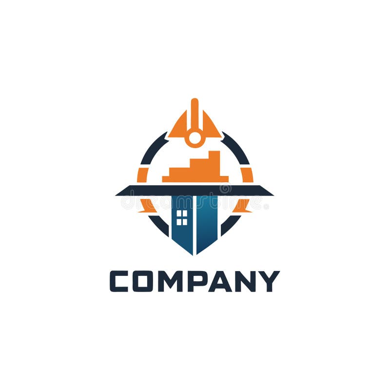 Compass and building stock vector. Illustration of cartoon - 221574531